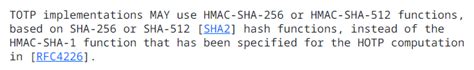multi factor authentication use hmac sha 256 or hmac sha 512 with the