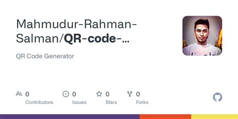 GitHub Mahmudur Rahman Salman QR Code Generator QR Code Generator
