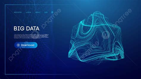 Futuristic Network Vector Illustration With A Data Cube Blockchain Technology Background Vector