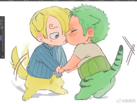 Roronoa Zoro And Sanji One Piece Drawn By Sweetdou Danbooru