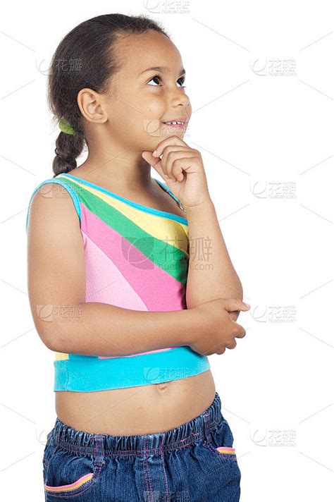 可爱的女孩思考 可爱的女孩思考