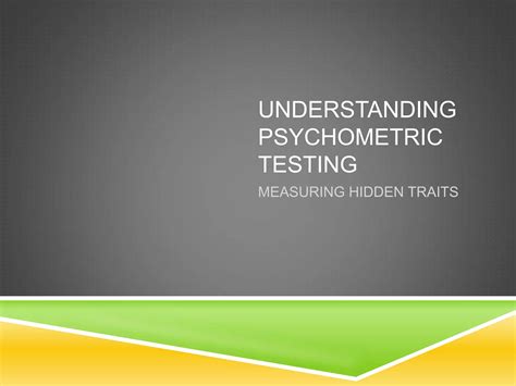 Understanding Psychometric Testing Pptx