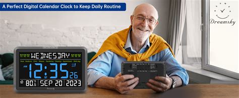 Dreamsky Digital Clock With Date And Day Of Week With