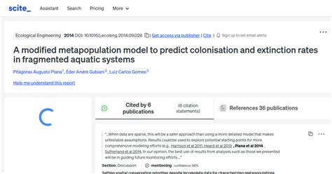 A Modified Metapopulation Model To Predict Colonisation And Extinction Rates In Fragmented