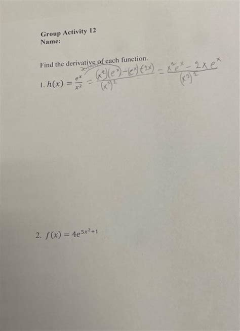 Solved Find The Derivative Of Each Function Find The