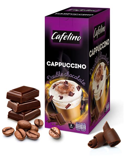Разтворима кафе напитка Капучино шоколад Cafelino 17 г - 8 бр в кут ...