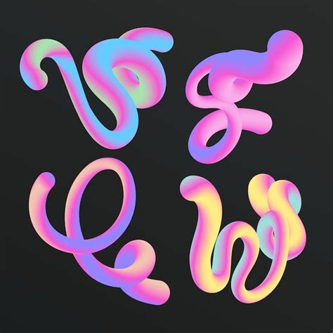 Premium Vector Gradient Wavy Shape Collection Element