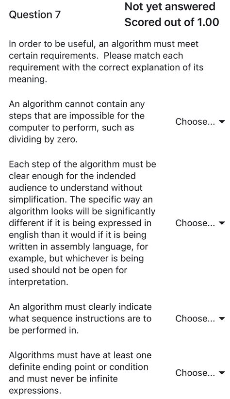Solved Question 6 Not Yet Answered Scored Out Of 1 00 Please