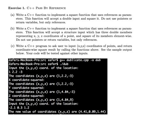Solved Exercise 1 C Pass By Reference A Write A C