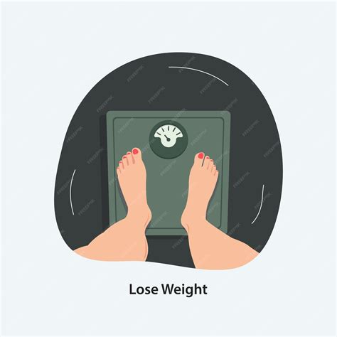 Premium Vector Lose Weight Scales Concept Graphic Design Vector