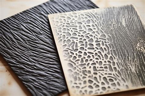 Premium Ai Image Letterpress Ink Textures Set Of Rough