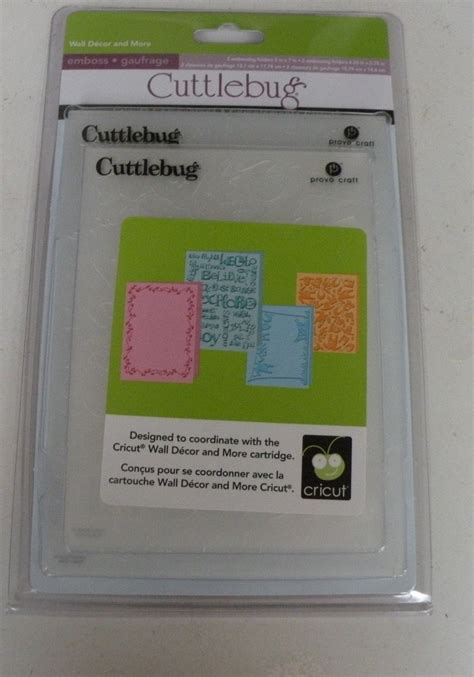 Provo Craft Cuttlebug Embossing Folder Set Of 4 Wall Decor And More Etsy