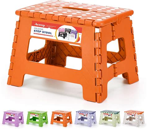 9 Inch Folding Step Stool 300 Lb Capacity Plastic Foldable Step Stools