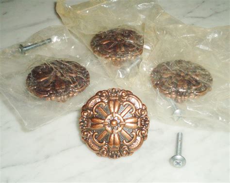 Hyer 1 34 Inch Copper Crown Deco Cabinet Door Drawer Pull Knobs Set