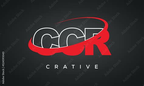 Ccr Letters Typography Monogram Logo Creative Modern Logo Icon With 360 Symbol Stock Vector
