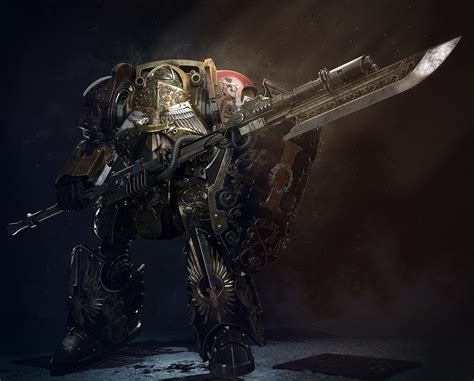 Adeptus Custodes Contemptor Dreadnought Render Warhammer40k