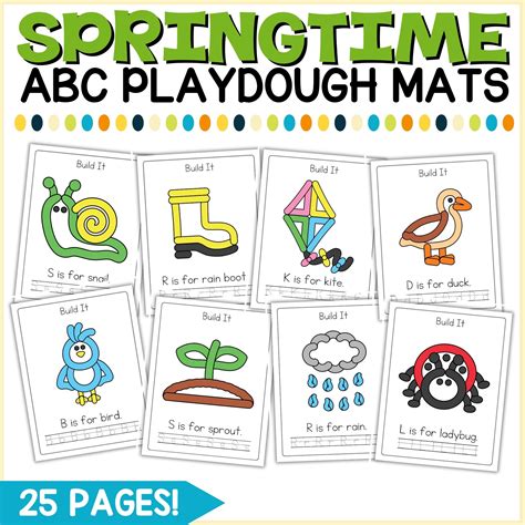 Spring Playdough Mats Homeschool Preschool Shop