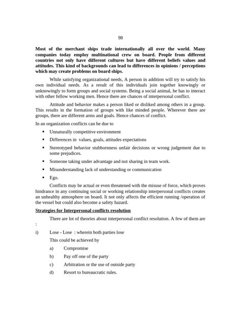 conflict management pdf conflict resolution interpersonal