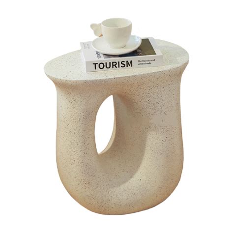 Minimalist U Shaped Side Table Cream Styled Tea Table With Elegance And Sophistication