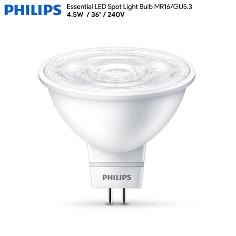 Km Lighting Philips Mr16 Essential Led Bulb 45w36º