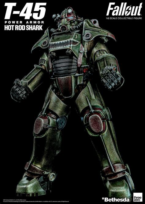 T 45 Power Armor Hot Rod Shark Armor Pack Action Figures Hobbydb