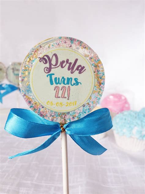 Multicolor Birthday Personalize Edible Image Lollipops Customize