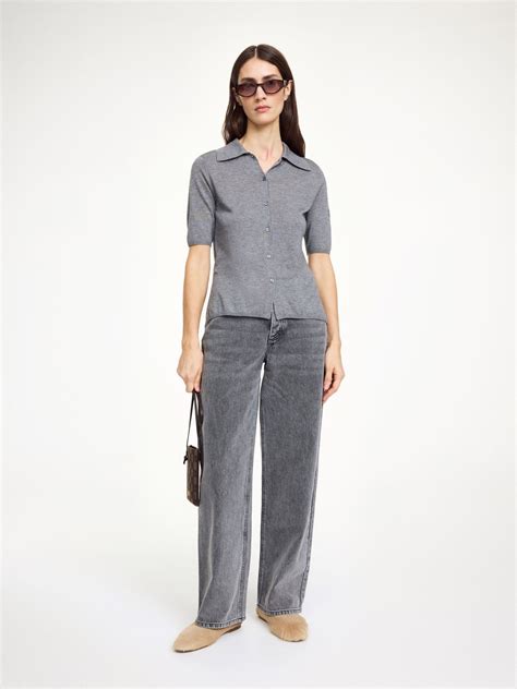 By Malene Birger T Skjorter And Topper Dotta Grey Melange Villoid