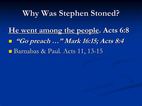 Ppt Why Was Stephen Stoned Powerpoint Presentation Free Download