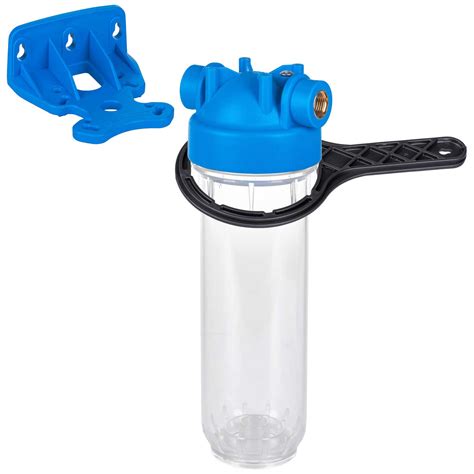 1 Stage 10 Inline Water Filter System Housing 12 Ports With Wall Br