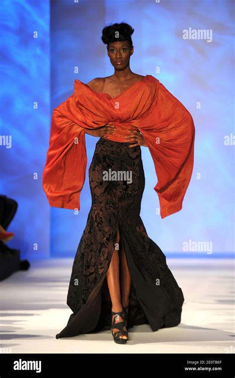 A Model Displays A Creation By Mame Fa Gueye Ba Designer From Senegal