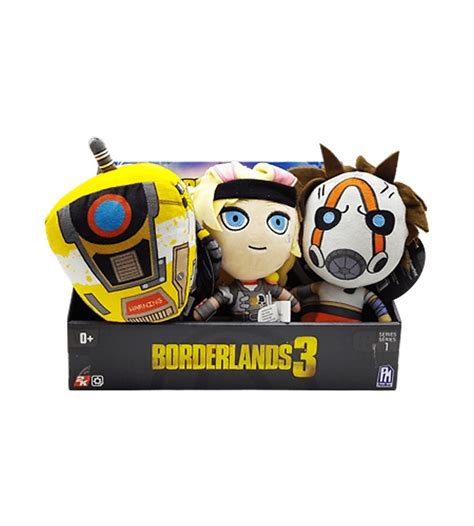 Borderlands 3 Claptrap Tina And Psycho Bandit 20cm Plush Set Visiontoys