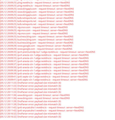 Ultra Low Server But Unstable Bug Reports NextDNS Help Center