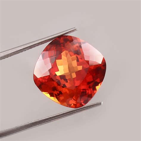Aaa Ceylon Orange Sapphire 155mm Cushion Cut Loose Gemstone Etsy