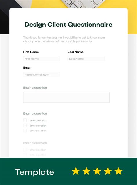 Design Client Questionnaire Template Free 2024 Updated Bonsai