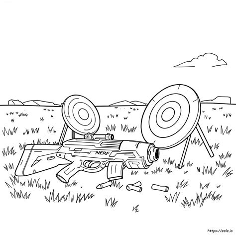 Nerf Gun Colouring Pages