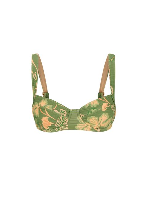 Olive Botanic Tie Back Balconette Koleha And Small Swim Club