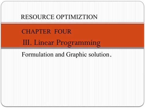 Linear Programing Is The Model That Can Be Pptx