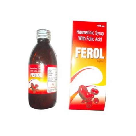 Ferol Haematinic And Folic Acid Syrup 200 Ml At ₹ 19 Bottle In Vadodara Id 9913408662