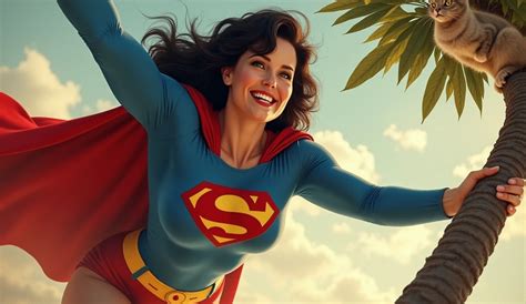 Supergirl Flotando En El Aire Supergirl Vieja Muy Hermosa Seaart Ai