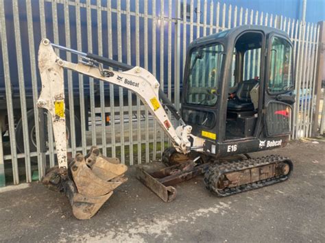 Bobcat E16 Mini Digger Excavator With Buckets No Vat For Sale From