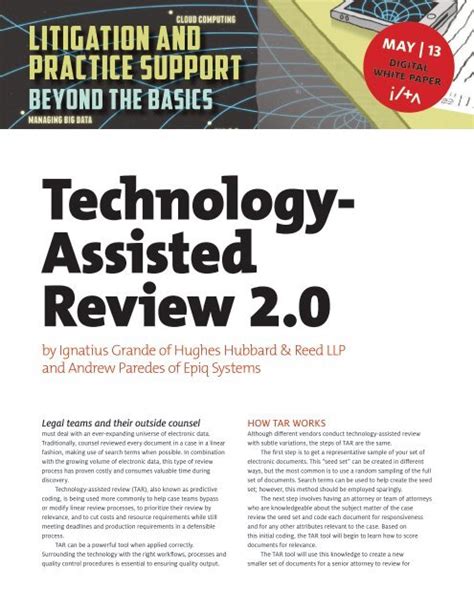 Technology Assisted Review 20