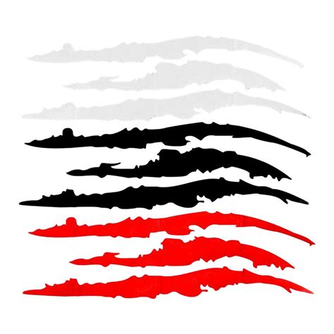 Buy 40cm12cm Car Reflective Sticker Blackwhitered Scratch Stripe