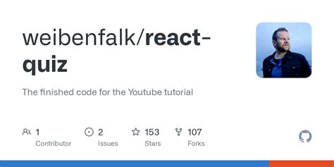 Github Weibenfalkreact Quiz The Finished Code For The Youtube Tutorial