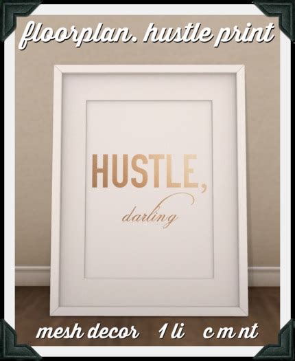 Second Life Marketplace Floorplan Hustle Print [boxed]