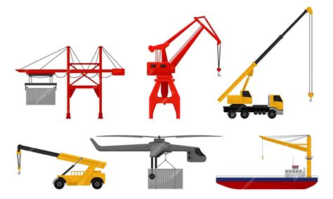 Premium Vector Set Of Cranes Vector Illustration On A White Background