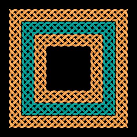 Premium Vector Celtic Seamless Square Frames