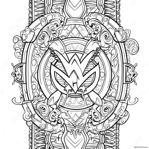 Colorful Wwe Belt Design Coloring Page 31513 25393
