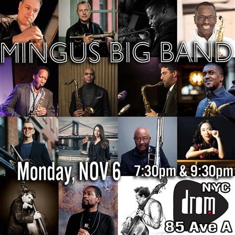 Mingus Big Band At Drom Nov 6 — Charles Mingus
