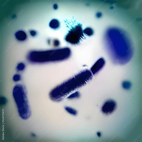 Escherichia Coli E Coli Cells Or 3d Bacteria Under Microscope Stock Illustration Adobe Stock