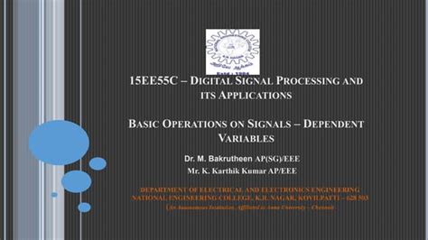 operation on signals dependent variables pptx technology and computing
